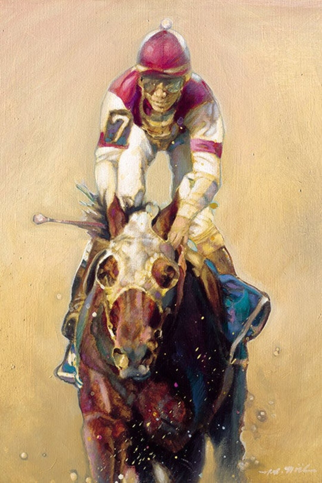 Number 7 - Oil Painting, Nancy Noel Art Print, Animal Art, Paper or ...