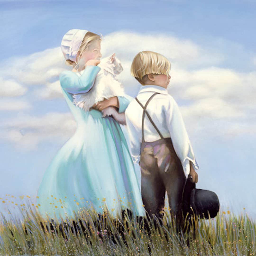 Harmony - Oil Painting, Nancy Noel Art Print, Amish Art, Paper or ...