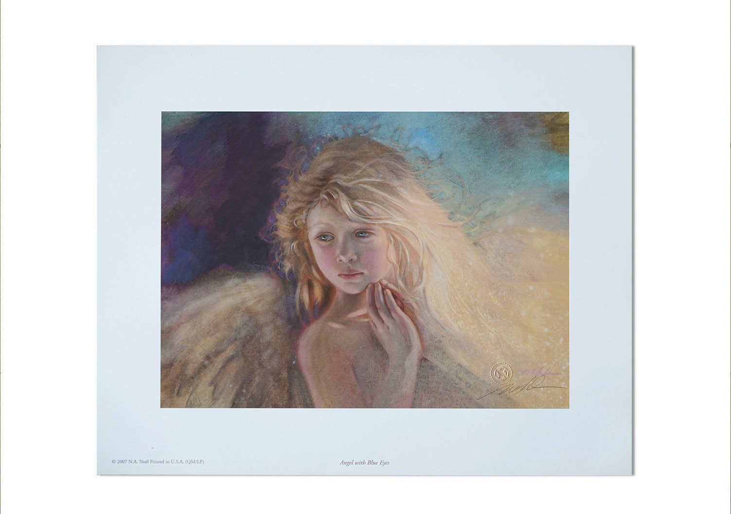 Angel Painting, Angel Art, Vintage Nancy Noel Art Print, ANGEL With ...