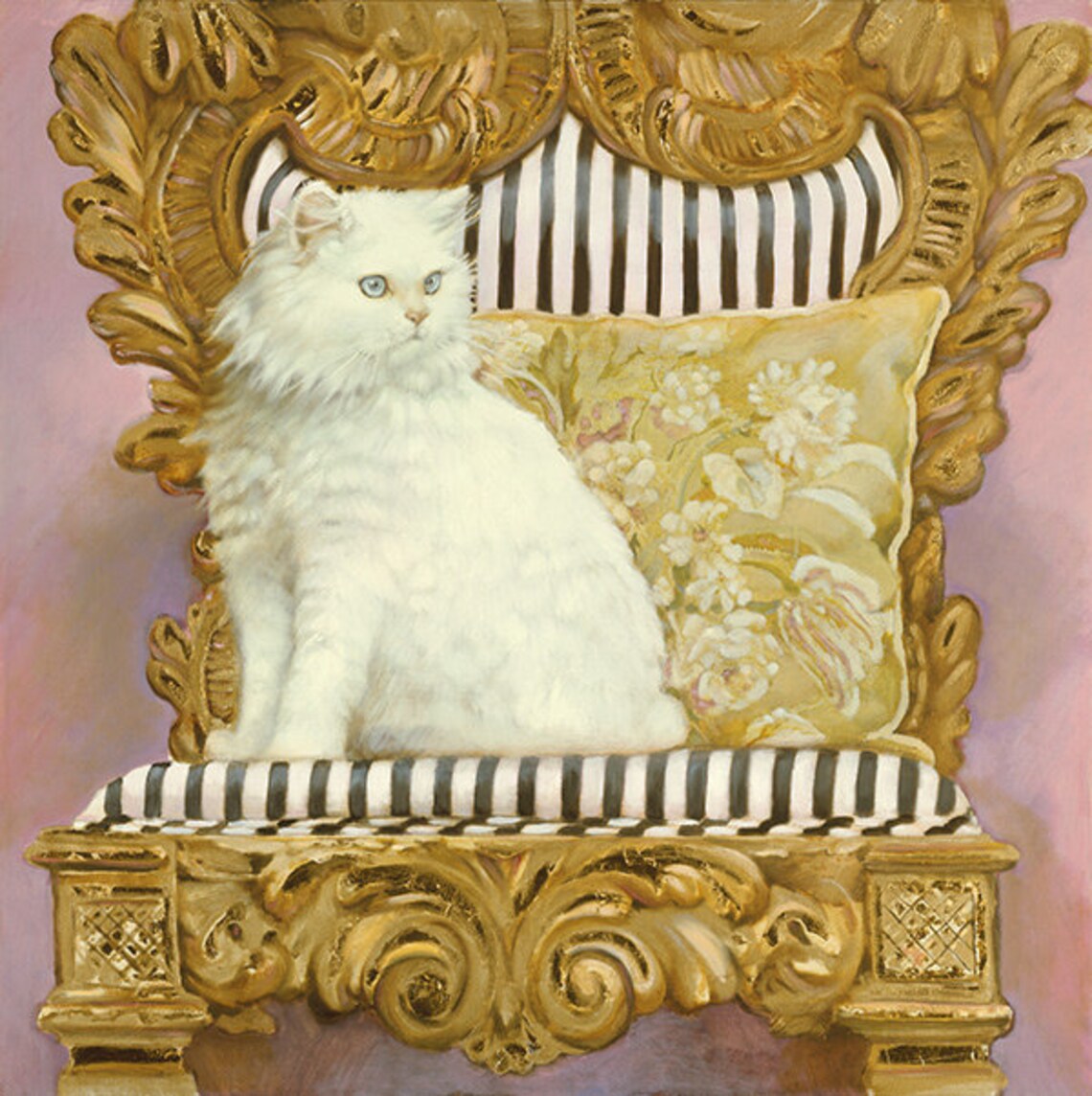Purrfection - Oil Painting, Nancy Noel Art Print, Animal Art, Paper or ...