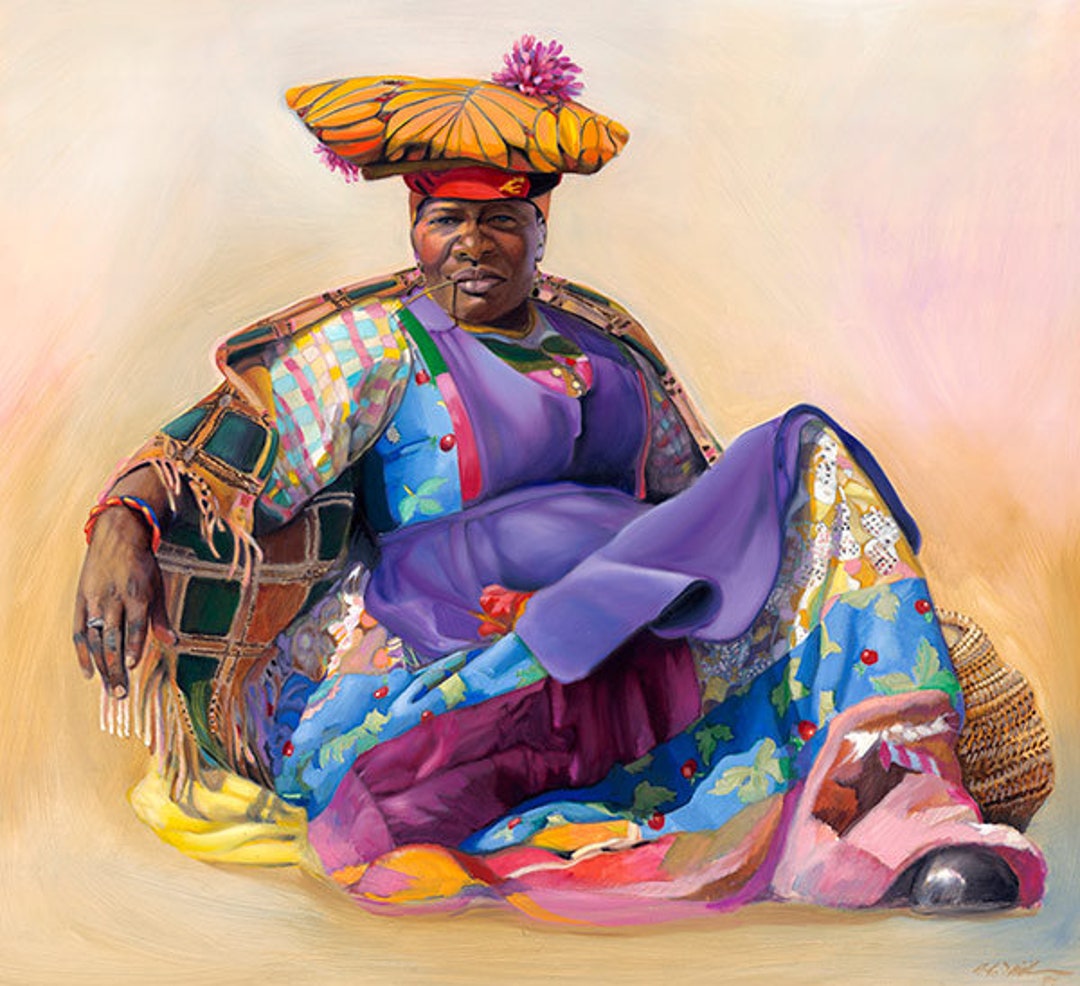 The Matriarch - Oil Painting, Nancy Noel Art Print, Africa Art, African ...