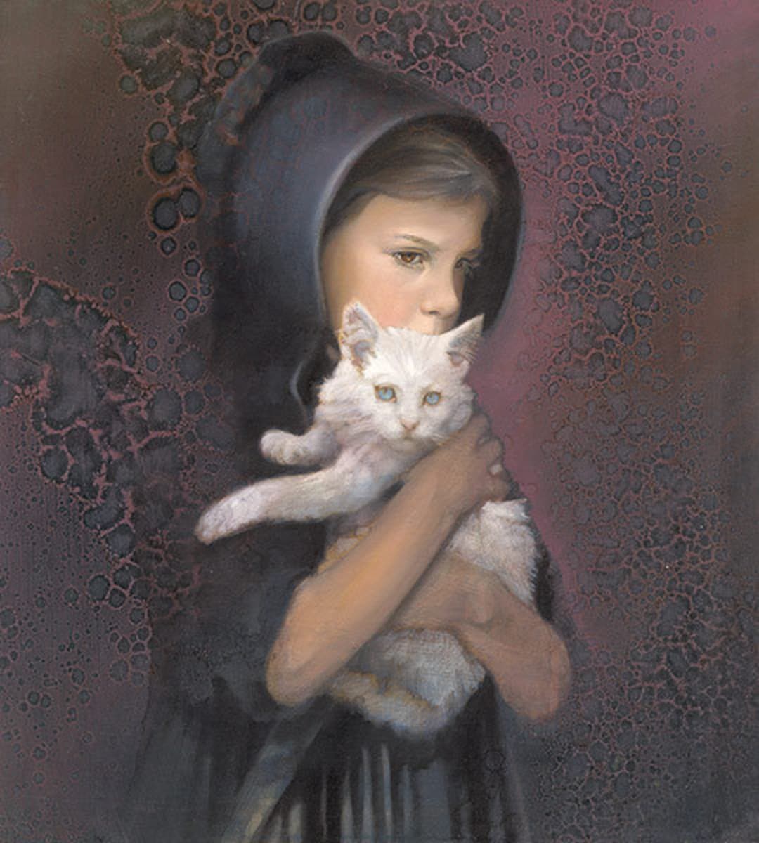 Sarah II - Oil Painting, Nancy Noel Art Print, Young Amish Girl Holding ...