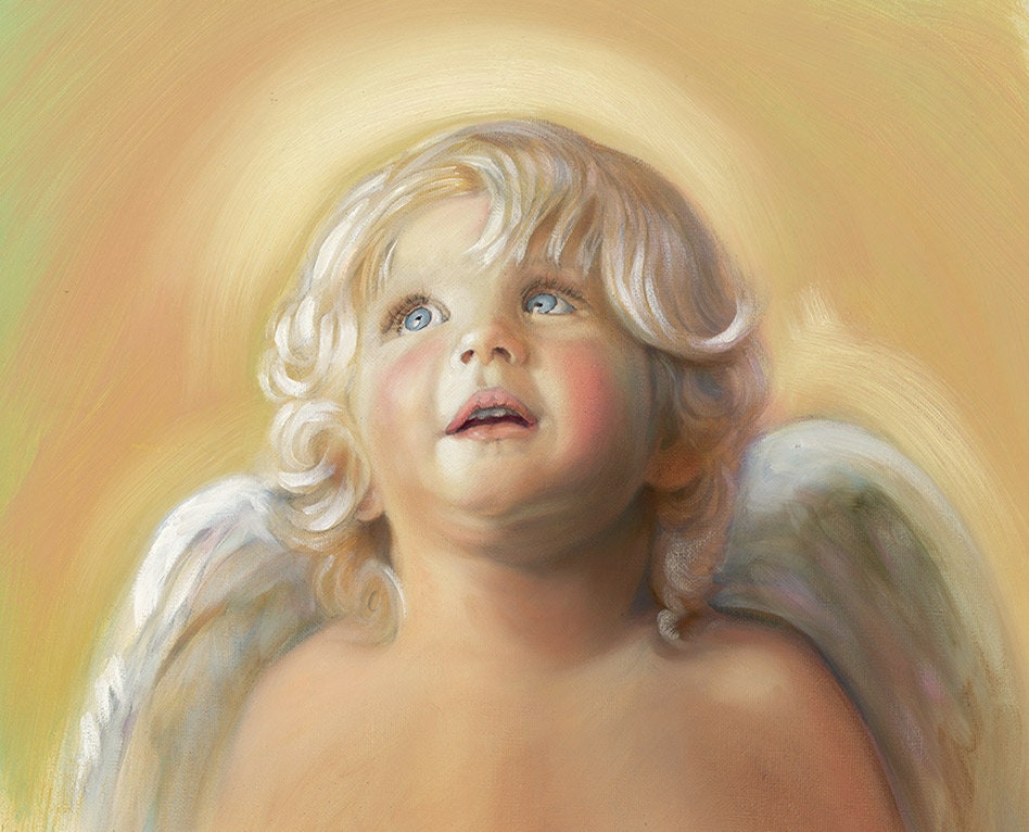 SWEET ANGEL Vintage Nancy Noel Art Print 10.5h X 13w - Etsy