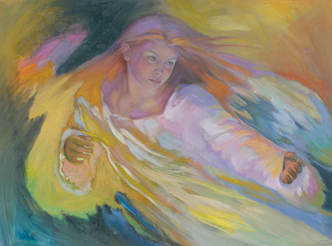 Painted - Oil Painting, Nancy Noel Art Print, Angel Art, Paper or ...