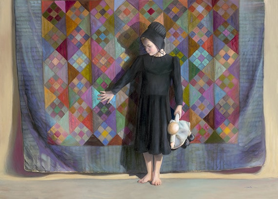 Touched Oil Painting Nancy Noel Art Print Amish Art Paper | Etsy