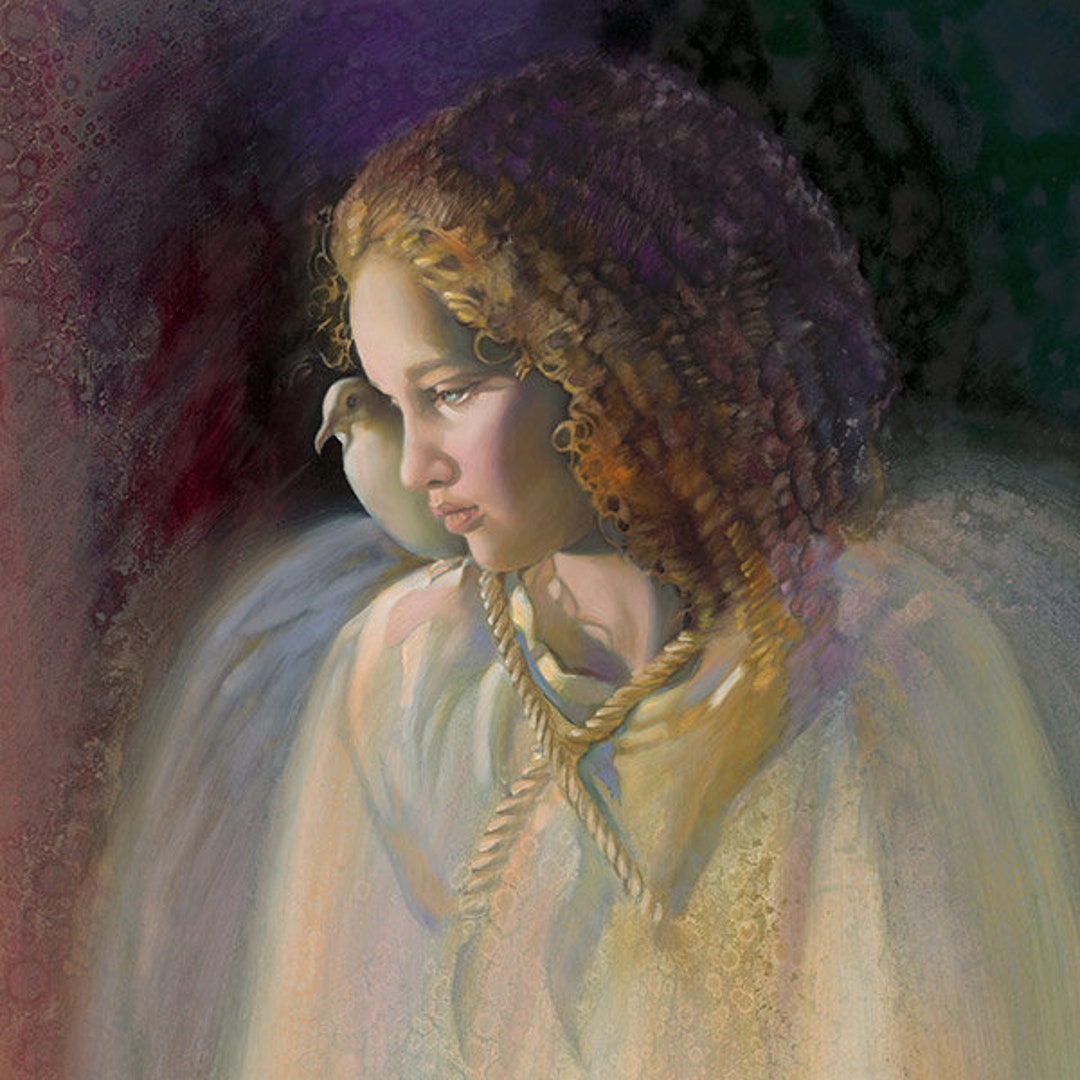 Dove Ii - Oil Painting, Nancy Noel Art Print, Angel Art, Paper or ...