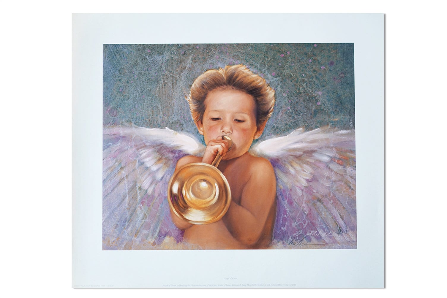 Angel Playing Trumpet - Vintage Nancy Noel Art Print - 13"h X 16"w - Etsy