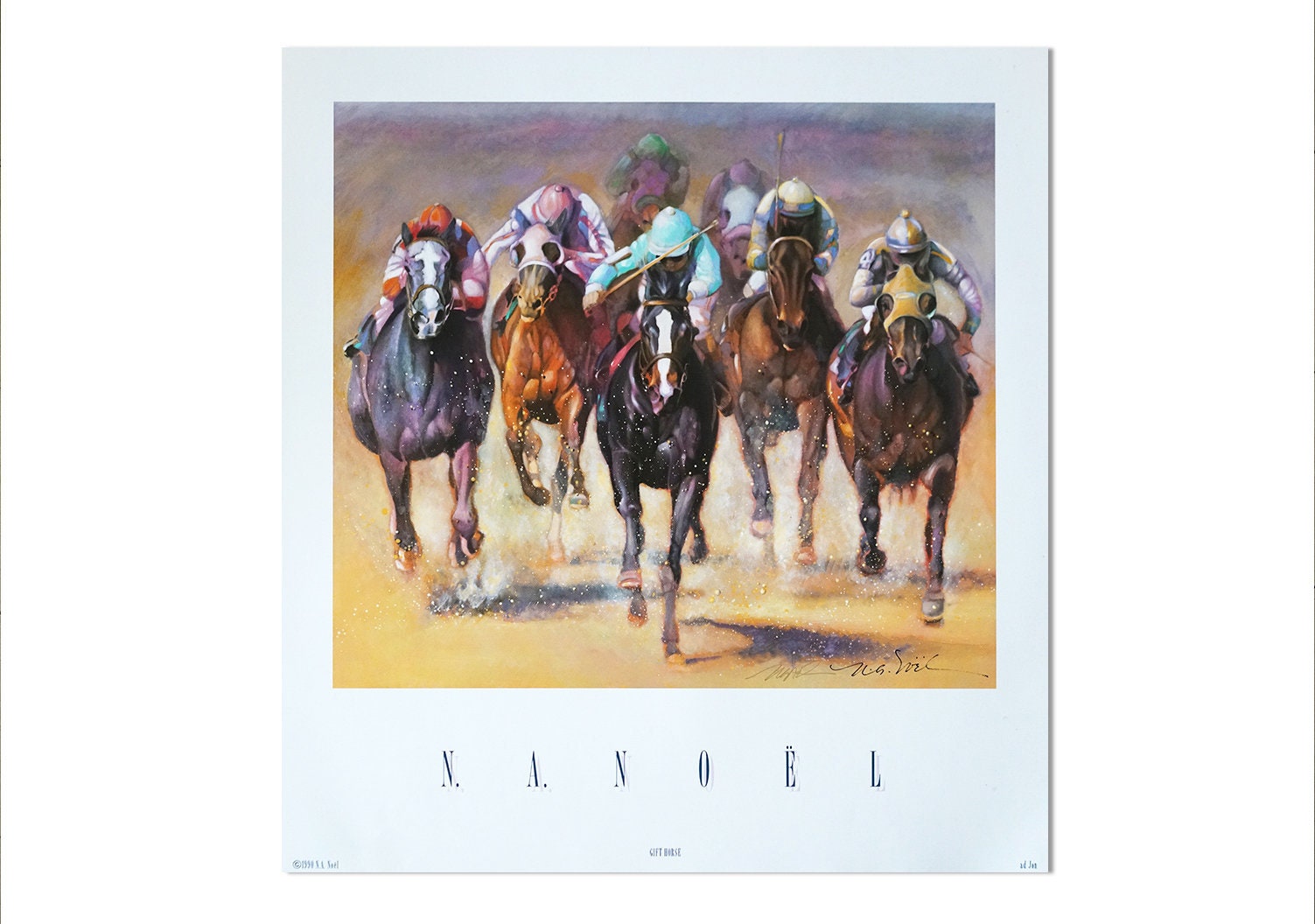 Horse Race Art Print -vintage Nancy Noel Art Print - 18"h X 21"w - Etsy