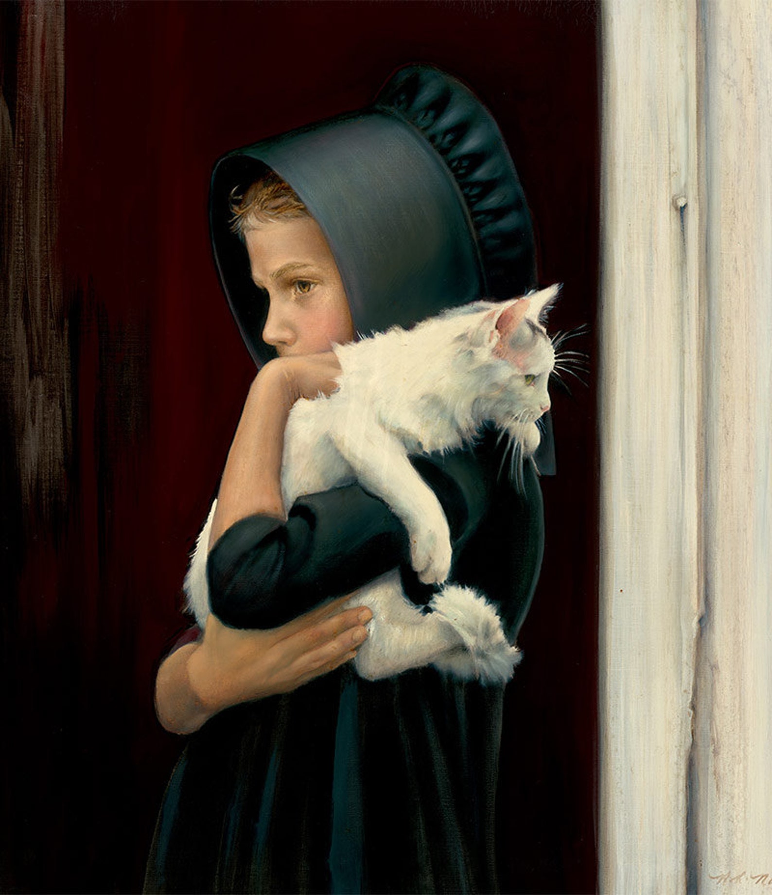 SARAH Vintage Nancy Noel Art Print Amish Country Girl - Etsy