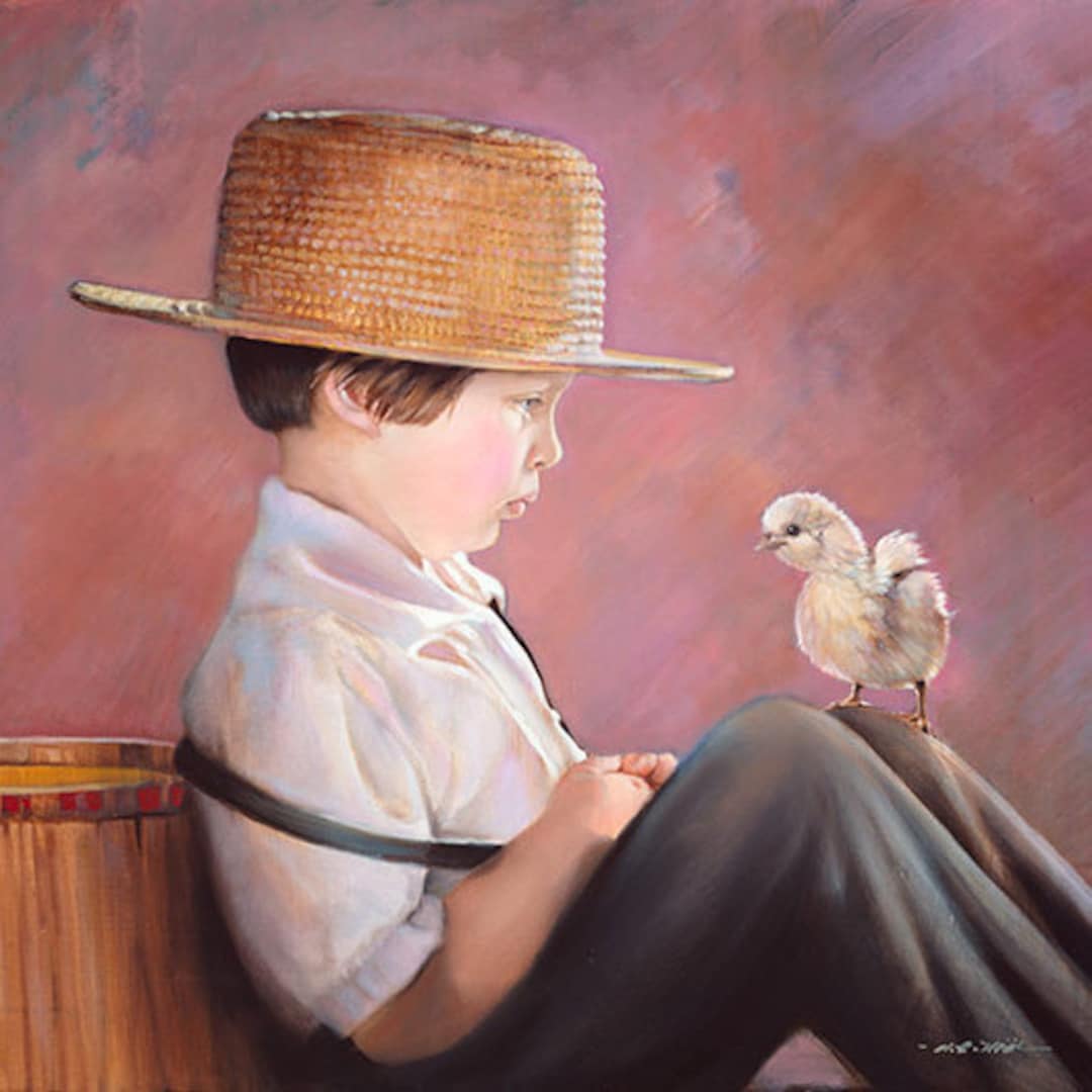 James - Oil Painting, Nancy Noel Art Print, Amish Art, Paper or Canvas ...