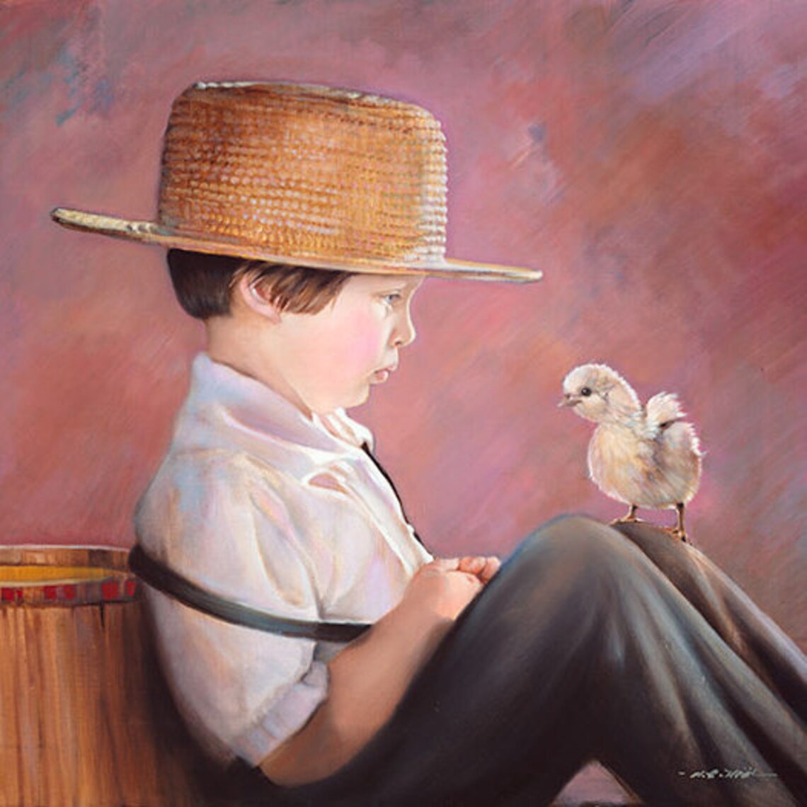 James - Oil Painting, Nancy Noel Art Print, Amish Art, Paper or Canvas ...