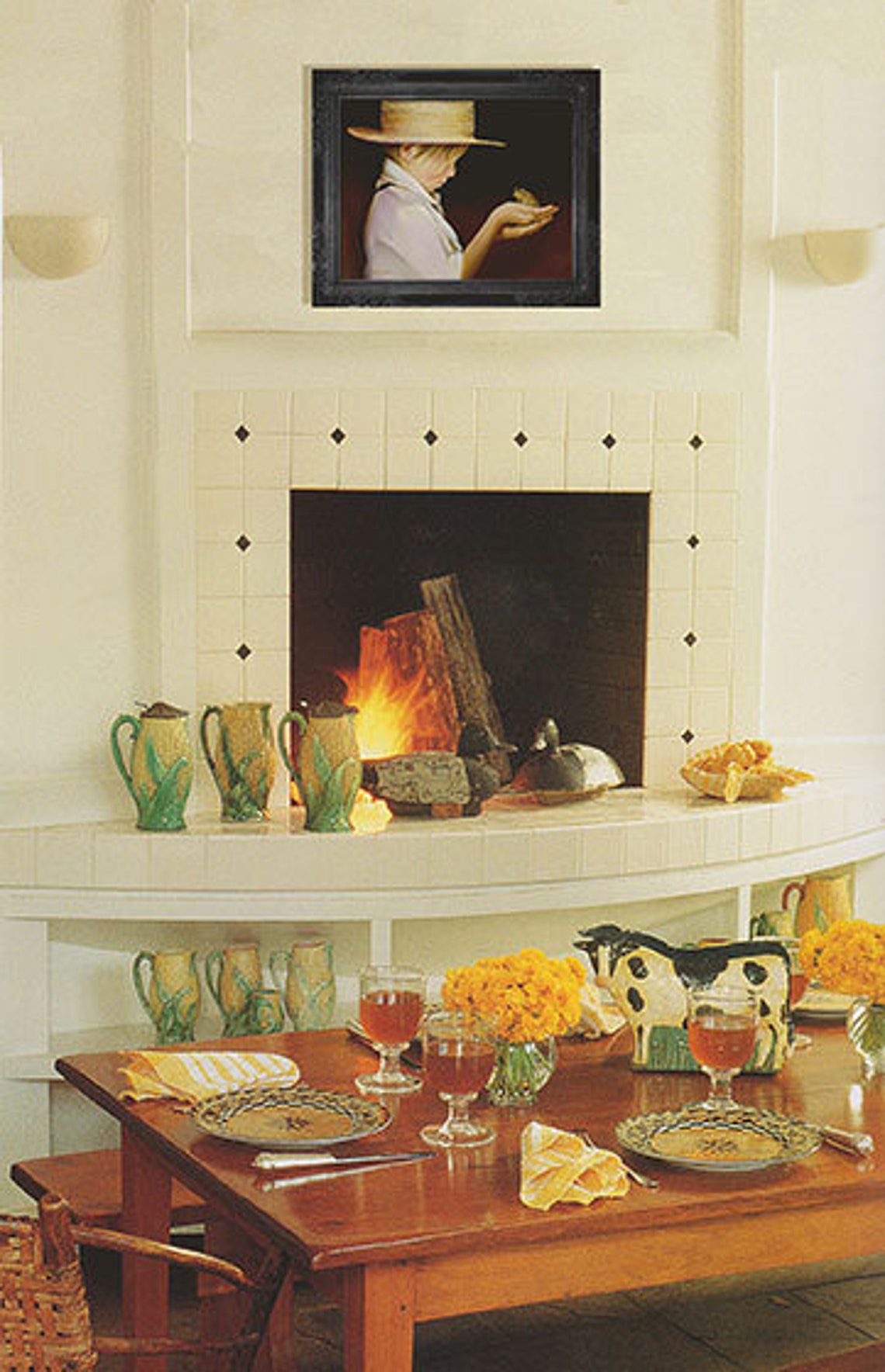 Ian and the Frog - Oil Painting, Nancy Noel Art Print, Amish Art, Paper ...