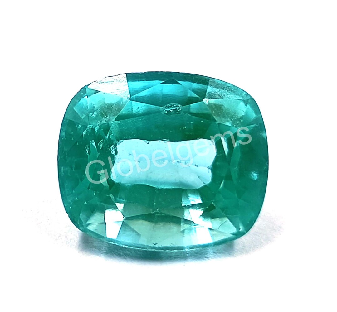 Green Emerald Natural Real Colombia Stone 16.90 Ct Faceted Cushion Cut ...