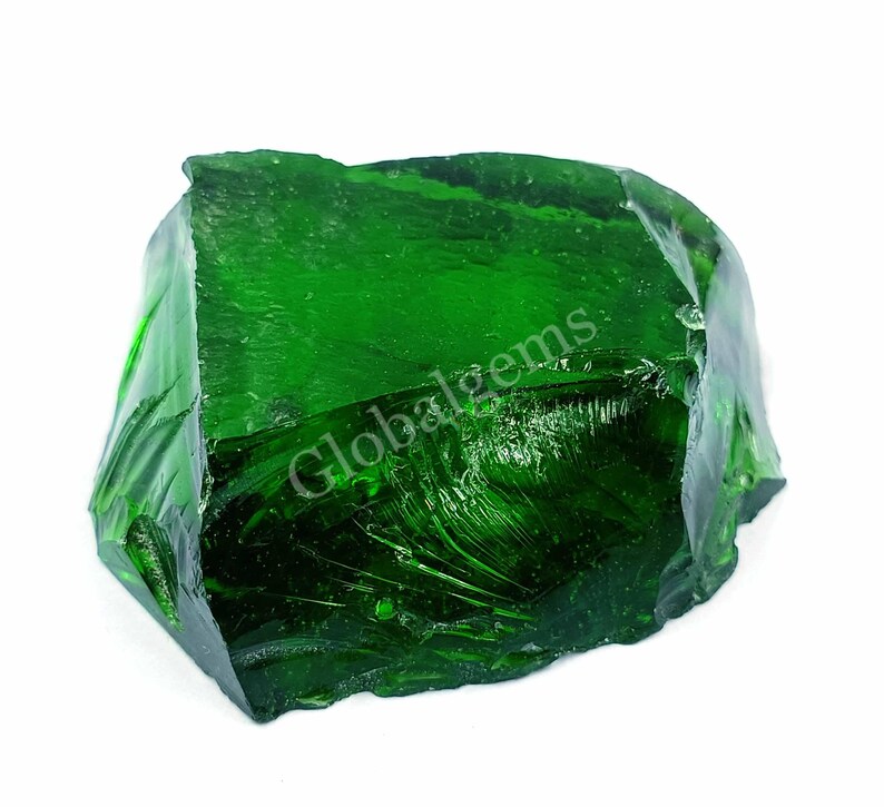 Green Emerald Natural Semi-transparent 481.00 Ct Certified Uncut Rough ...