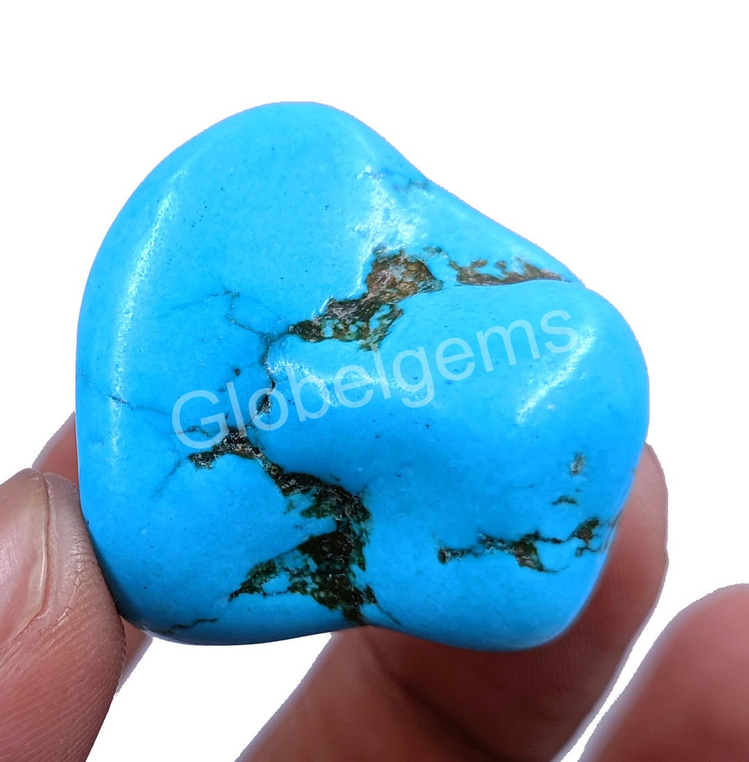 Sky Blue Turquoise 117 Carat Certified Natural Loose Gemstone Tumble ...