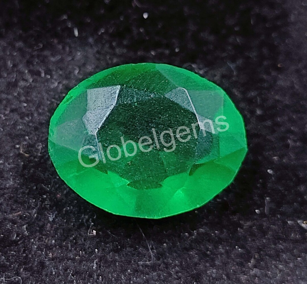 Green Emerald Natural Real Colombia Stone 8.70 Ct Faceted Oval Cut ...
