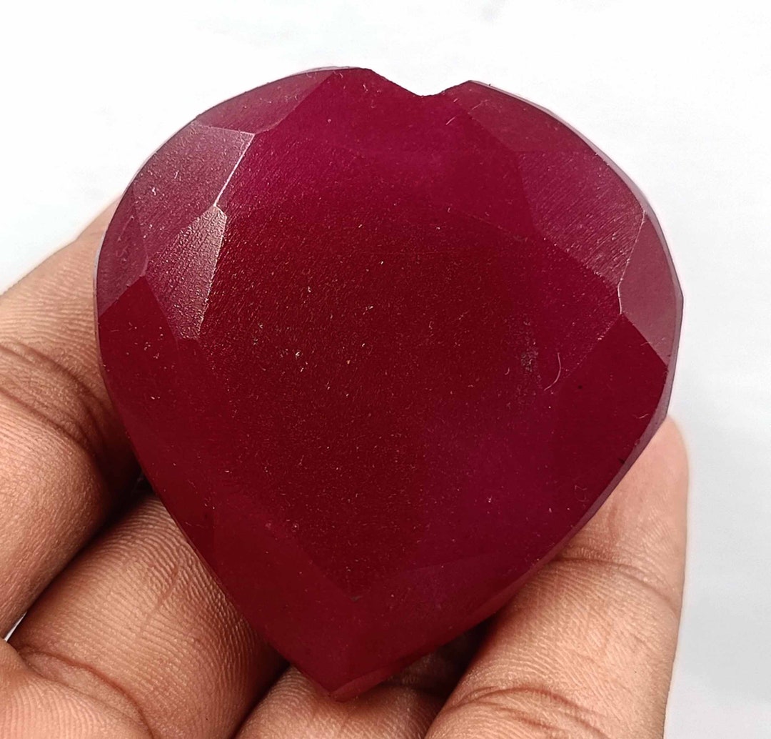 Ruby 350-380 Carat African Red Ruby Certified Loose Gemstone Heart ...