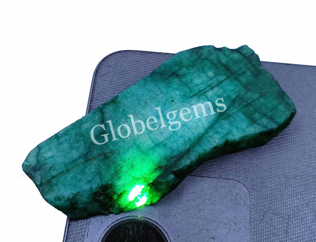 Green Emerald Slab Raw 140.00 Ct Natural Colombian Semi Transparent ...