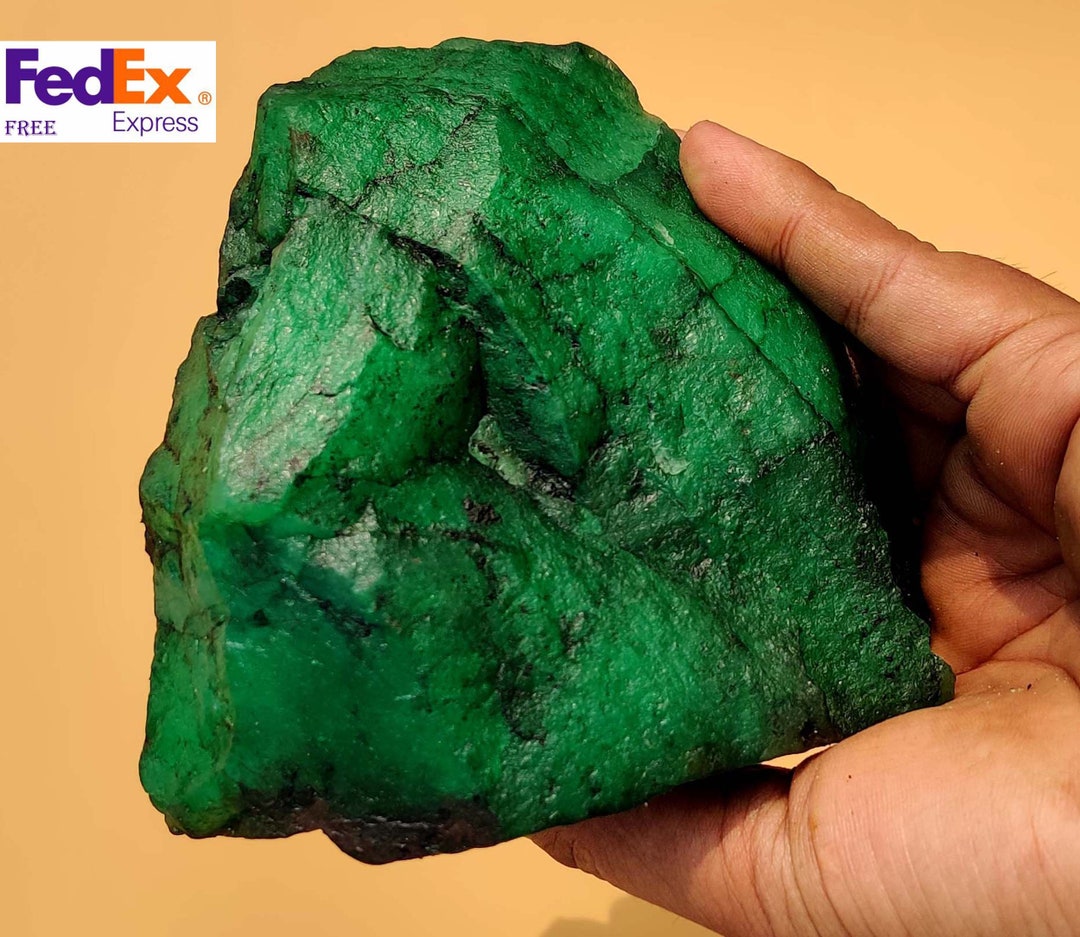Emerald Expensive 6300 Ct Certified Natural Rock Emerald Rough Gemstone ...