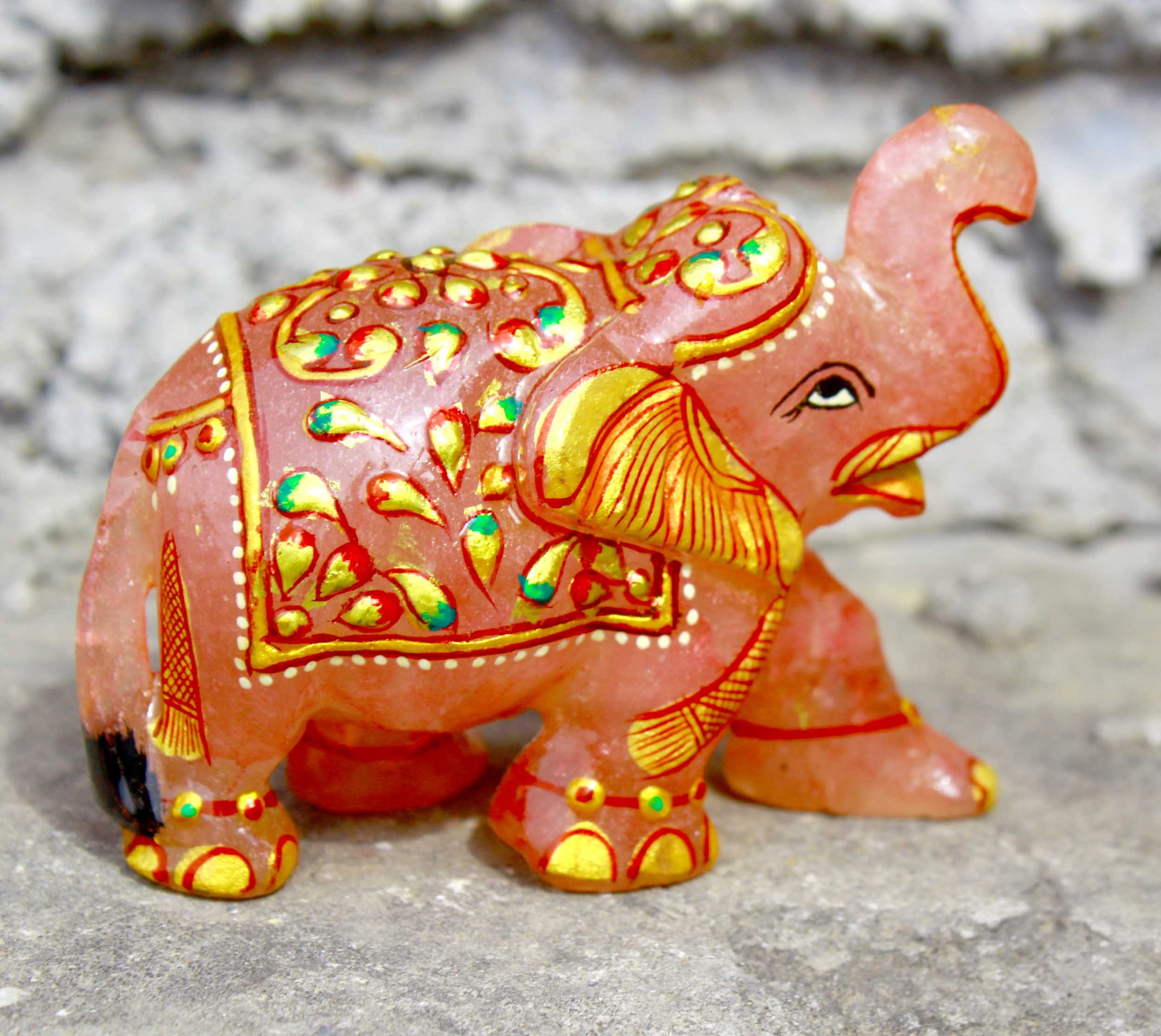 Traditional Meena Art Statue 840.20 Ct Natural Rose Quartz - Etsy