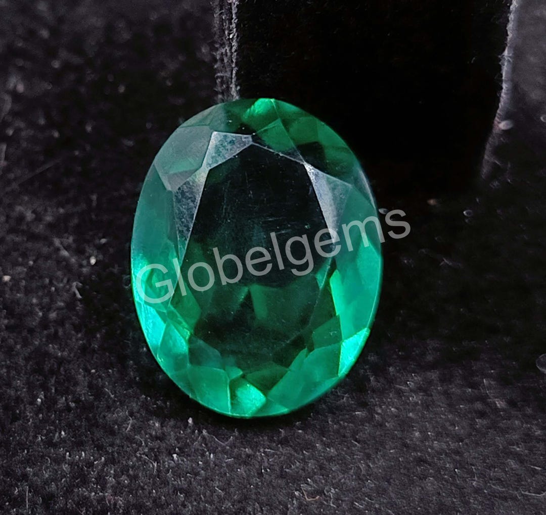 Green Emerald Natural Real Colombia Stone 10.00 Ct Faceted Oval Cut ...