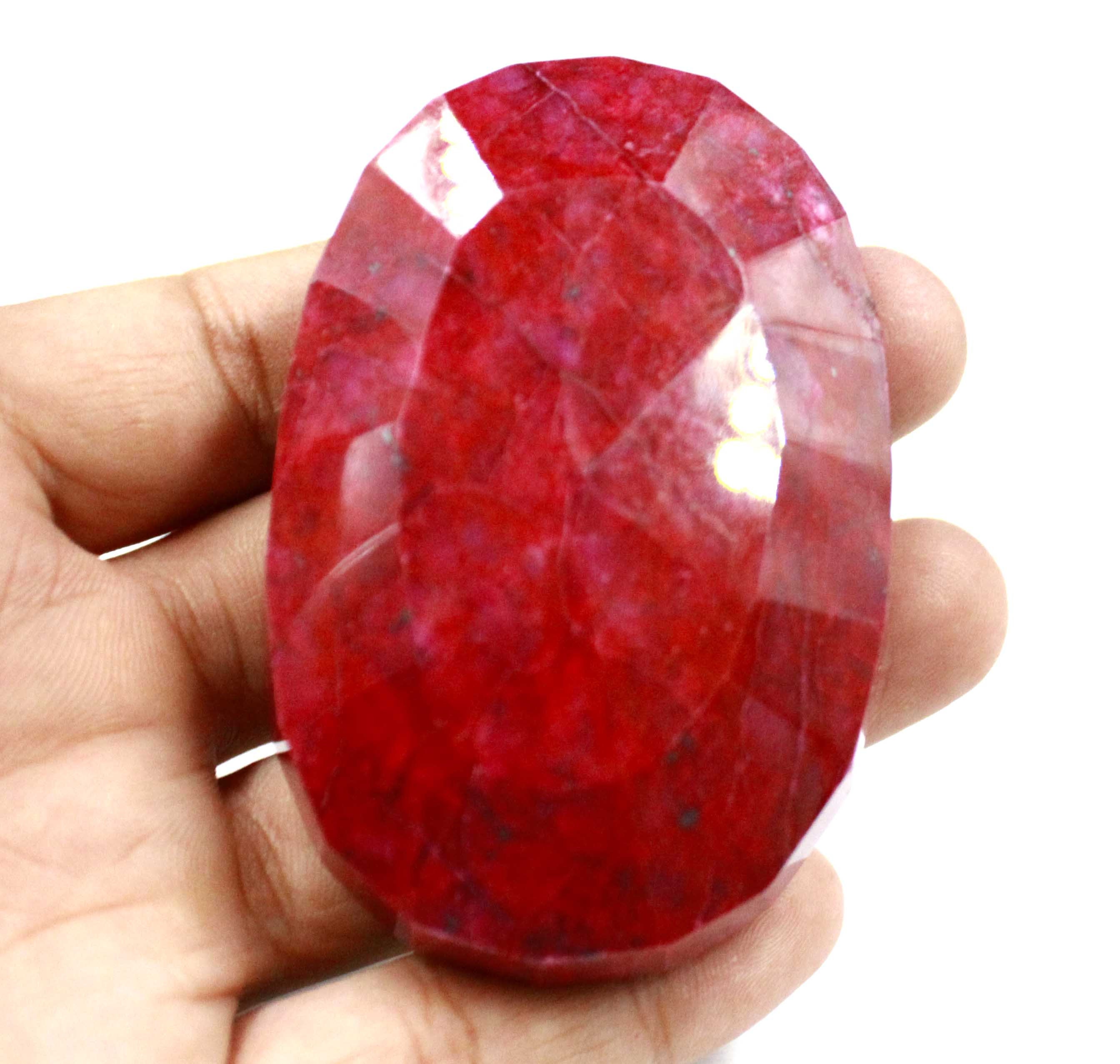 800 Ct Certified Natural Earth Mined Gemstone Oval Cut Red | Etsy