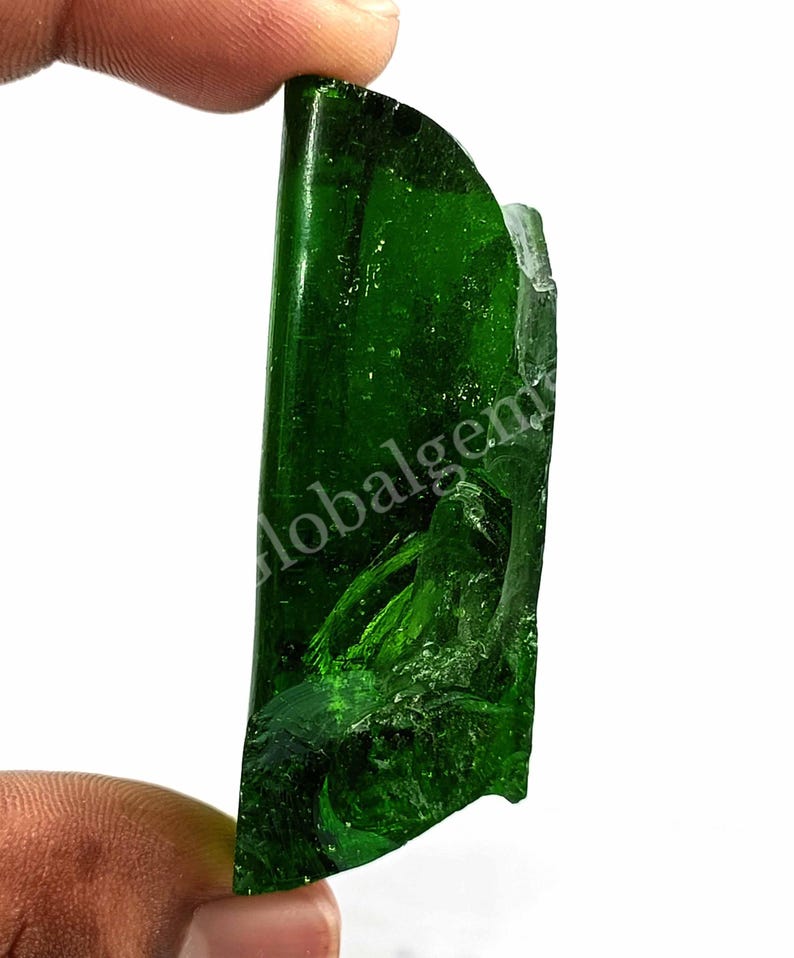Green Emerald Natural Semi-transparent 481.00 Ct Certified Uncut Rough ...