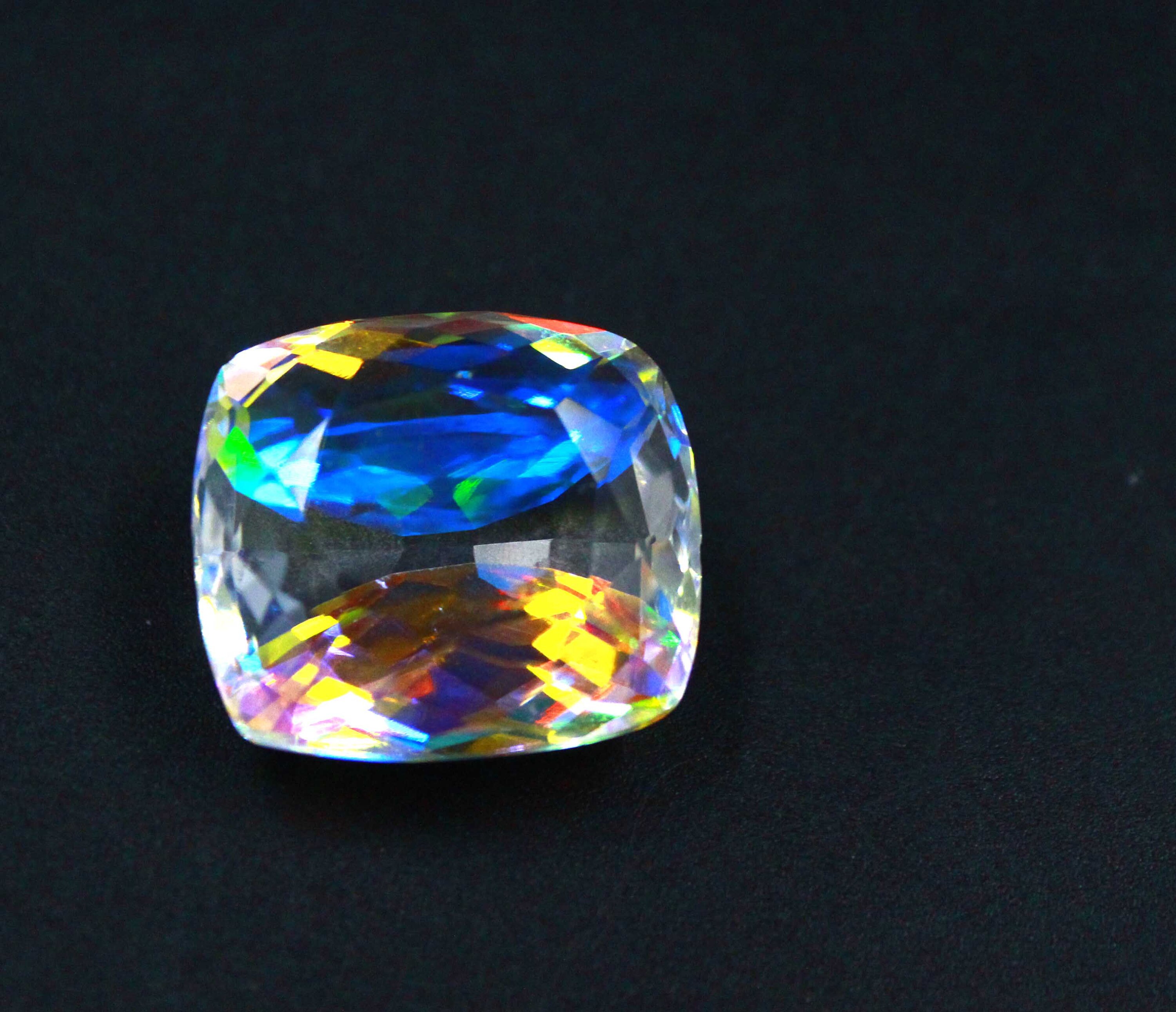 40.25 Ct Certified Cushion Cut White Mystic Topaz Loose | Etsy