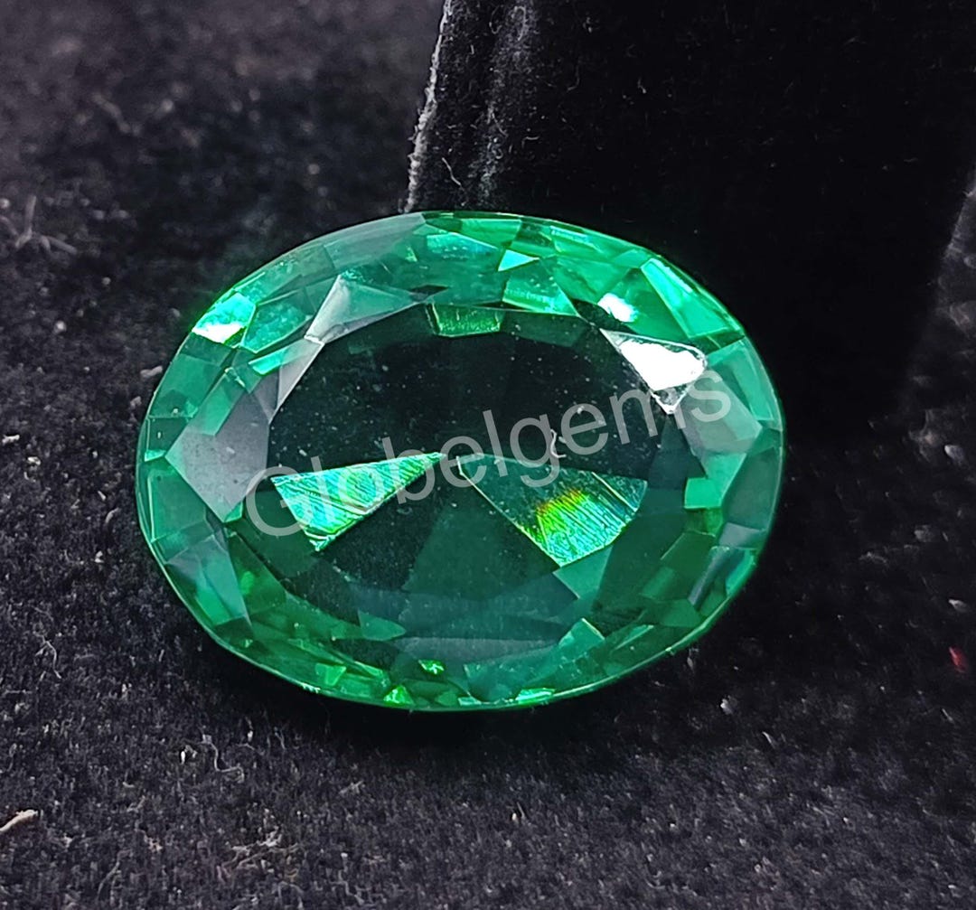 Green Emerald Natural Real Colombia Stone 14.80 Ct Faceted Oval Cut ...