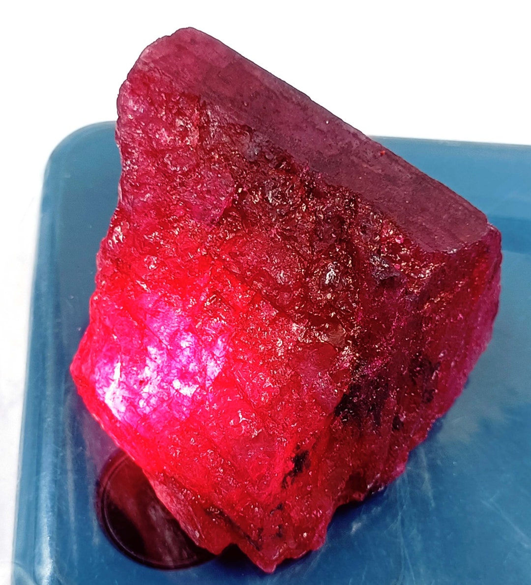 Ruby Sparkling Natural Pigeon Blood Red Ruby Raw Chunk Uncut Healing ...