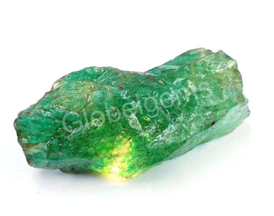 Green Emerald Natural 433 Ct African Certified Rocks and Minerals Uncut ...
