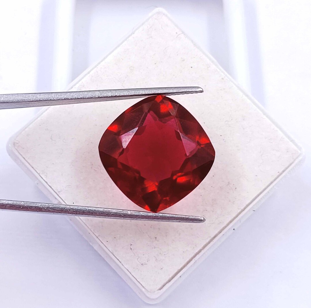 Ruby 24.30 Carat Treated Natural Certified Faceted Cushion Cut Fabulous ...
