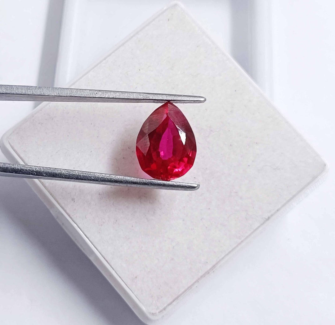 Ruby Stone Unique Piece Red Ruby Amazing Stone Semi-transparent 6-8 ...