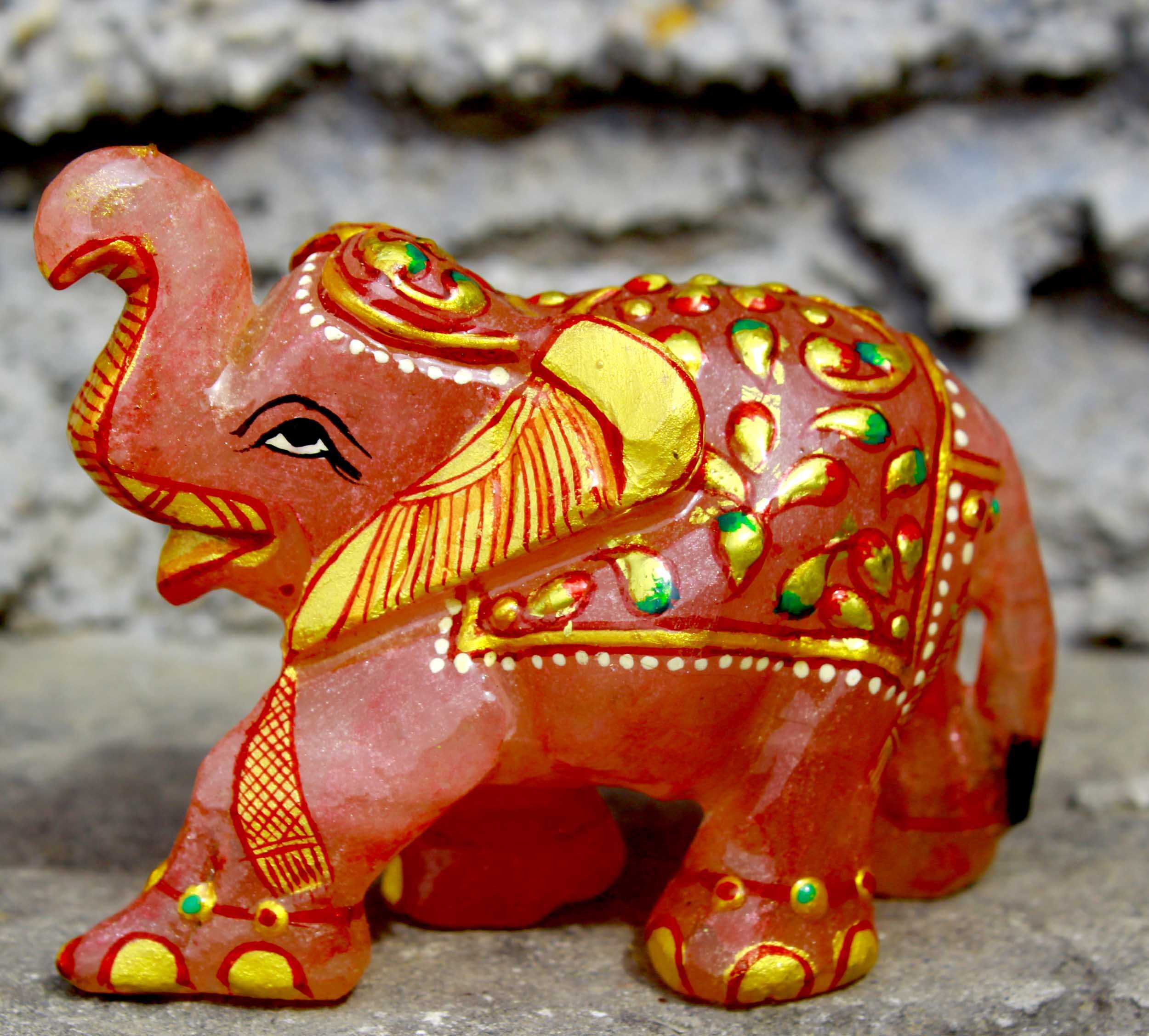 Traditional Meena Art Statue 840.20 Ct Natural Rose Quartz - Etsy