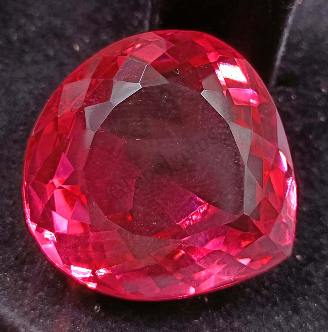 Ruby Natural 90.25 Carat Certified Loose Gemstone Faceted Pear Cut Semi ...