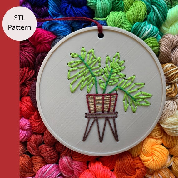 3D Printing Meets Embroidery STL Pattern: One Plant One Pot - Etsy