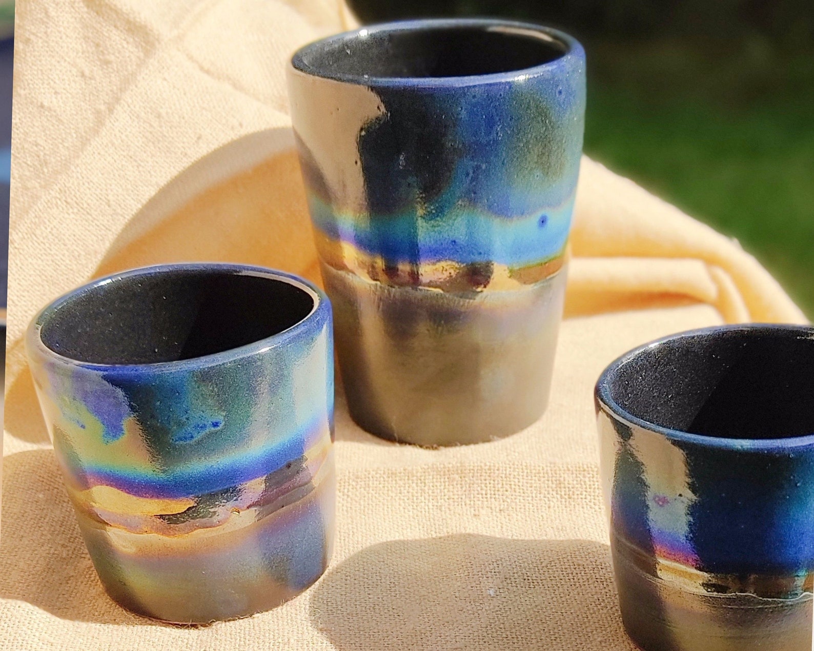 Black Coffee/espresso Handleless Cup/mug With With Shades of | Etsy