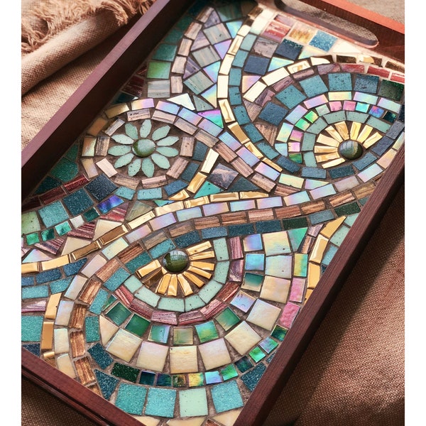 Mosaic Serving Tray - Etsy