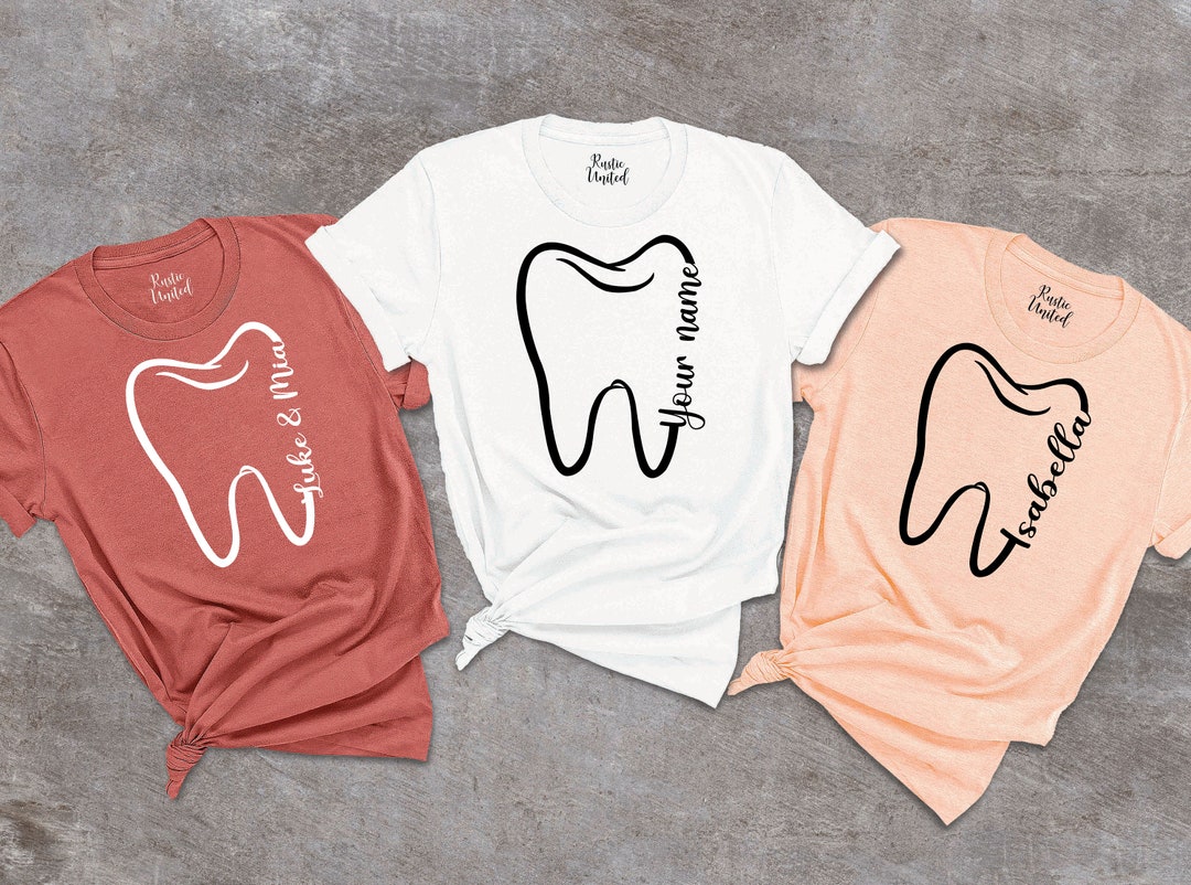 Custom Dental Tee,custom Dentist Shirt,dentist Personalized Shirt ...