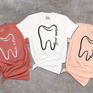 Custom Dental Tee,custom Dentist Shirt,dentist Personalized Shirt ...