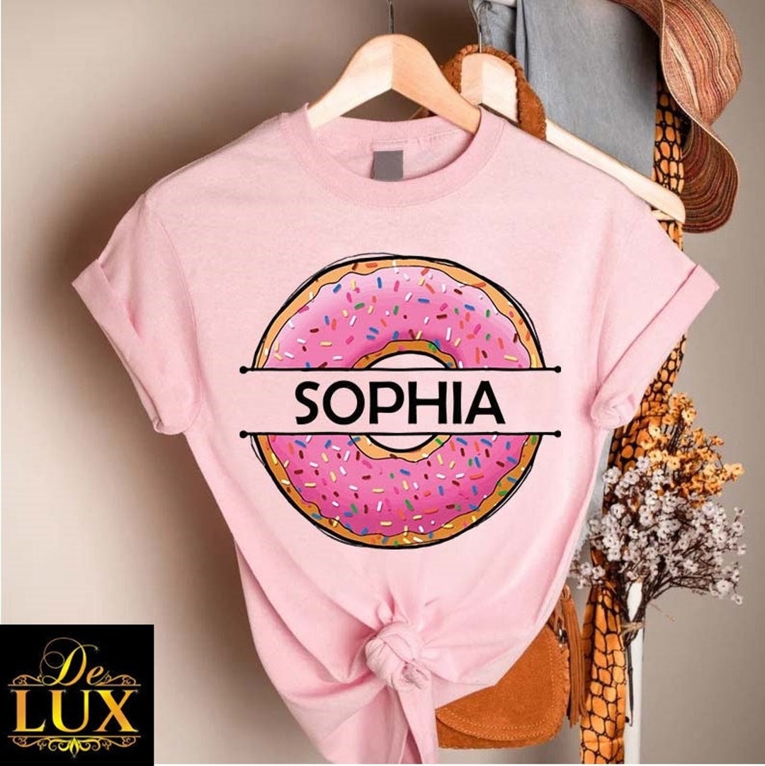 Custom Donut Tshirt, Personalized Donut Gift, Birthday Donut Shirt ...