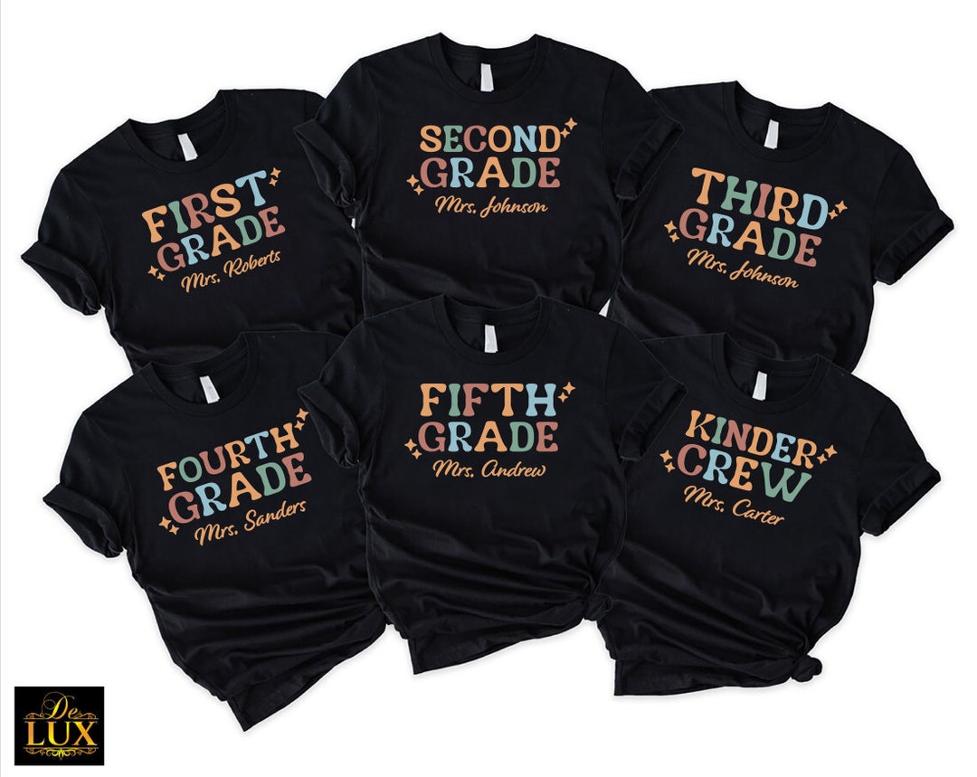 Custom Teacher T Shirt, Grade Teacher Team Shirt, Personalized Teacher ...