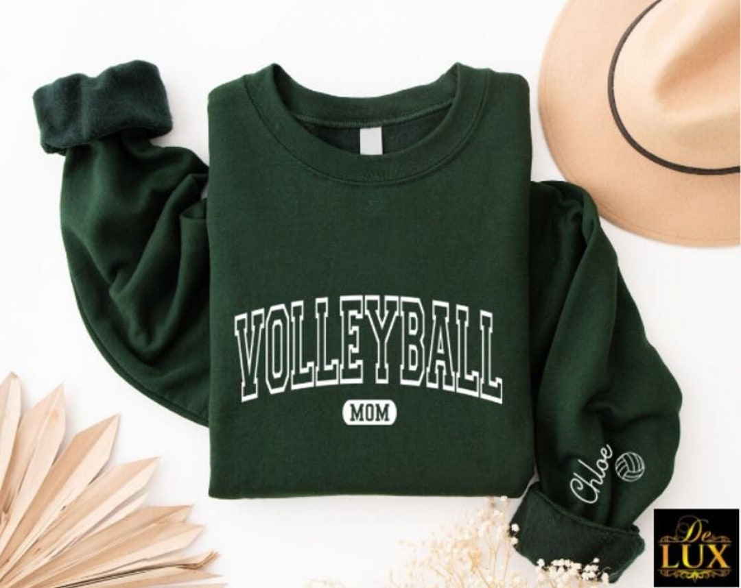 Personalized Volleyball Mom Sweatshirt, Customized Volleyball Mom Gift ...