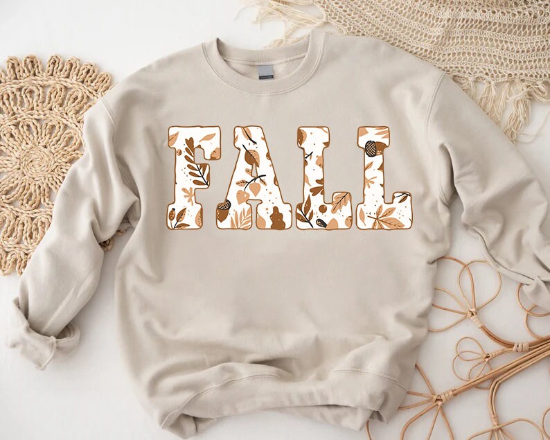 Fall Leaves Sweatshirt, Fall Crewneck, Autumn Sweatshirt, Thanksgiving ...