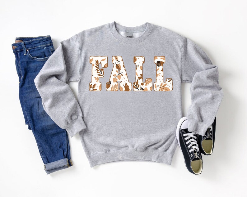 Fall Leaves Sweatshirt, Fall Crewneck, Autumn Sweatshirt, Thanksgiving ...