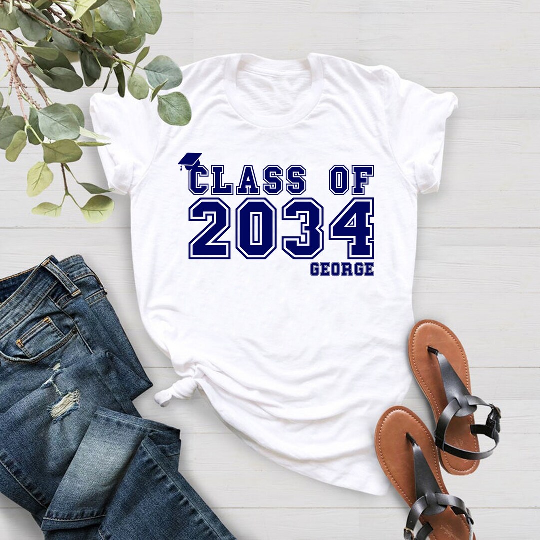 Custom Class of Shirt, Class of Personalized T-shirt, Graduation Gift ...