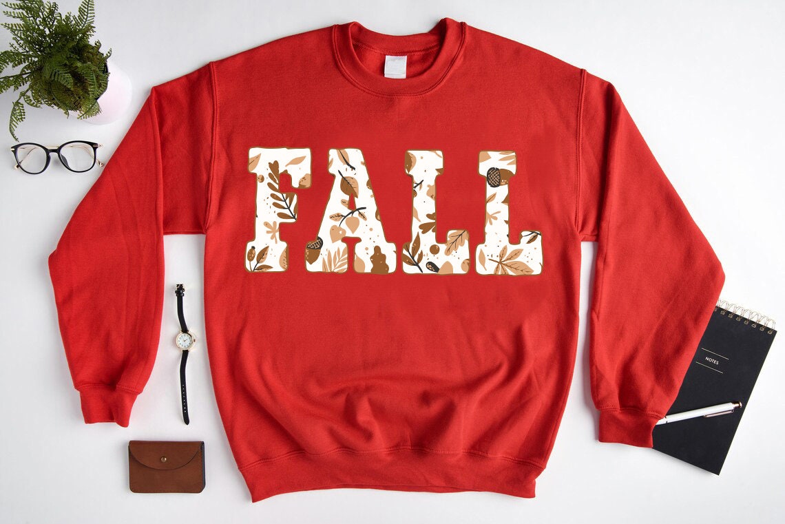 Fall Leaves Sweatshirt, Fall Crewneck, Autumn Sweatshirt, Thanksgiving ...