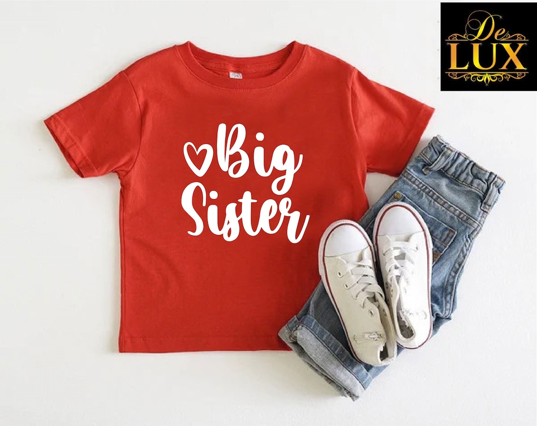 Big Sister Toddler Shirt, Baby Announcement Kids Shirt, Big Sister Gift, New Sister Tshirt ...