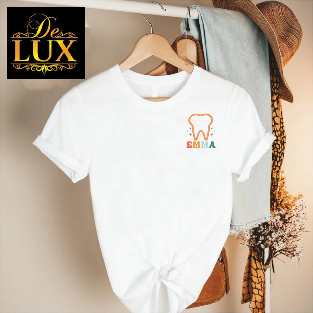 Custom Dental Tee,custom Pocket Dentist Shirt,dentist Personalized Shirt, Dental Office Shirts ...