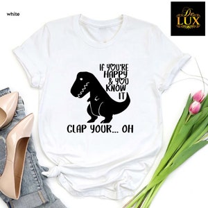 T-rex Clapping Shirt, Funny Dinosaur Shirt, Positive Humor Tshirt ...
